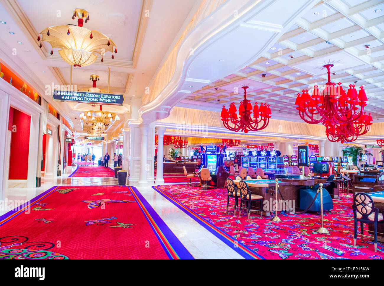 The interior of Wynn Hotel and casino in Las Vegas Stock Photo - Alamy
