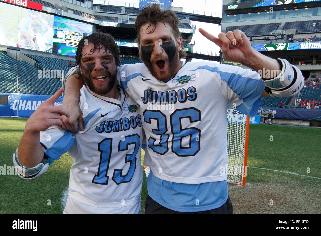 May 24, 2015: Tufts Jumbos midfielder Jake Gillespie (36) and attack ...