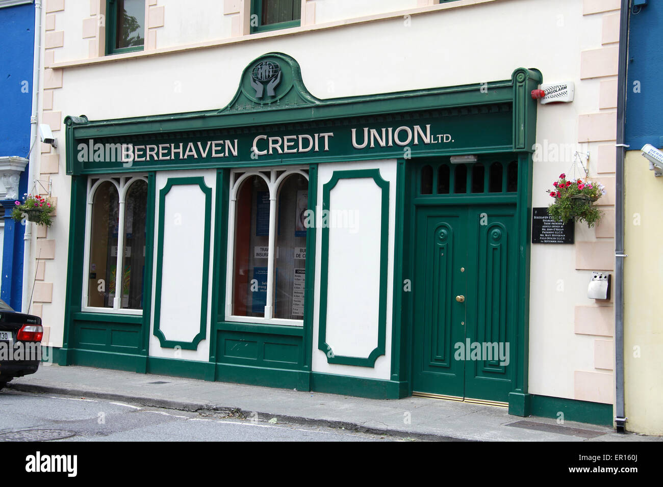 Berehaven Credit Union building at Castletownbere in County Cork Stock ...