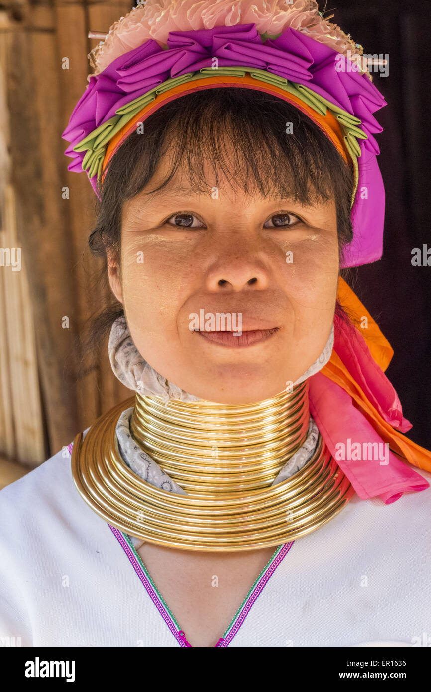 Thailand, Long Neck Woman Stock Photo - Alamy