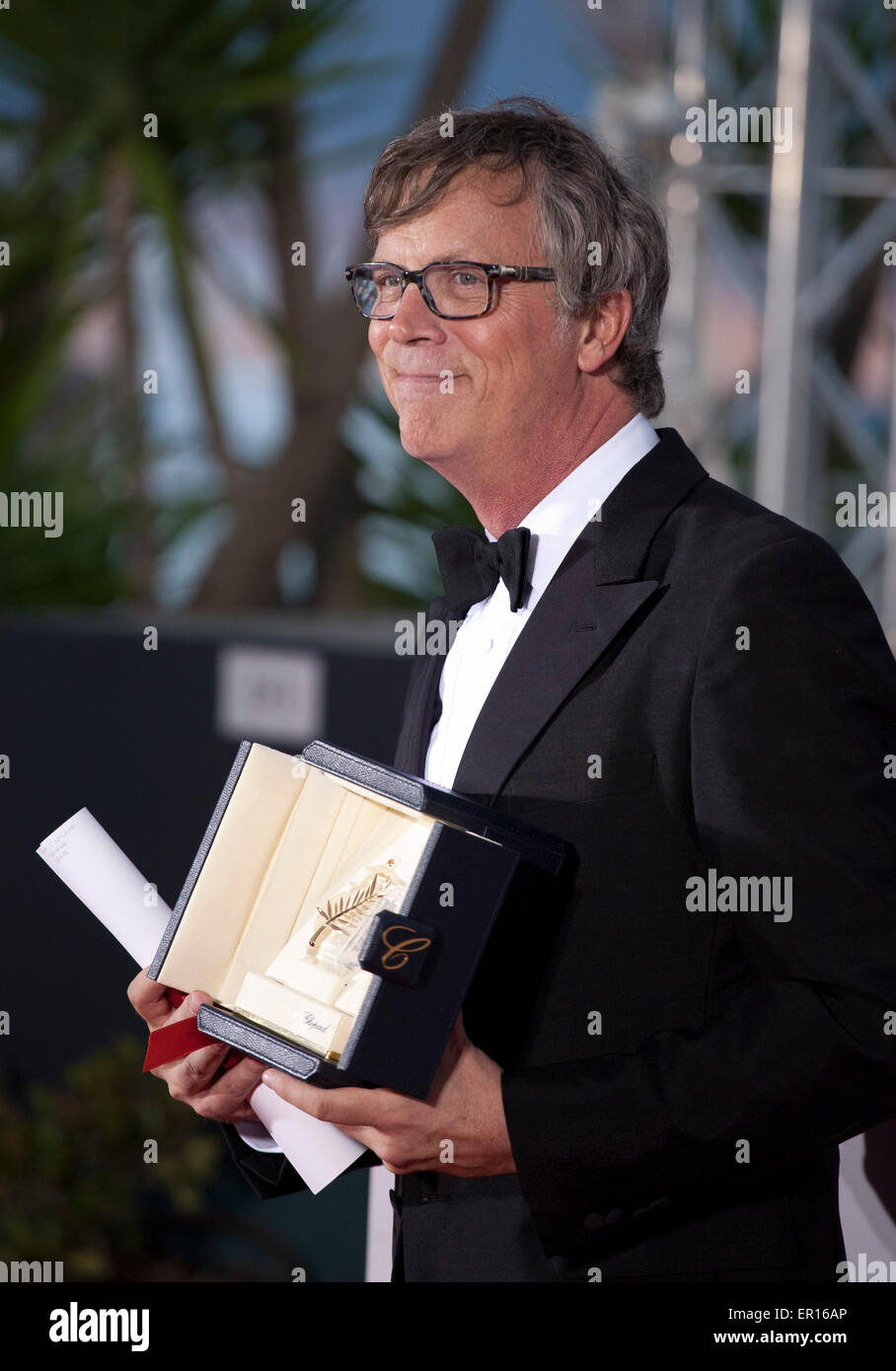 Cannes, France. 24th May, 2015. Director Tod Haynes accepts the award ...