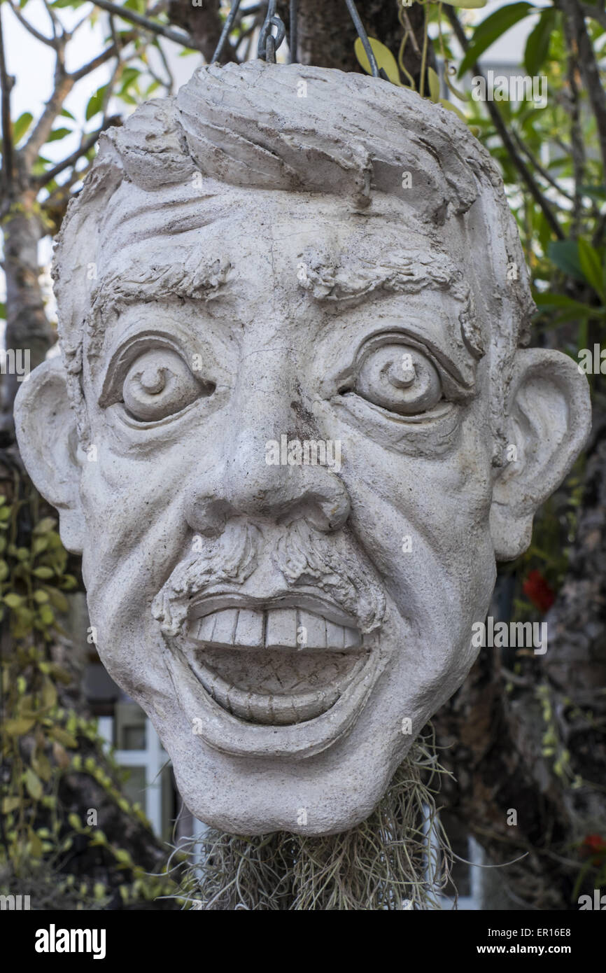 Mask on White Temple, Chiang Rai Stock Photo - Alamy