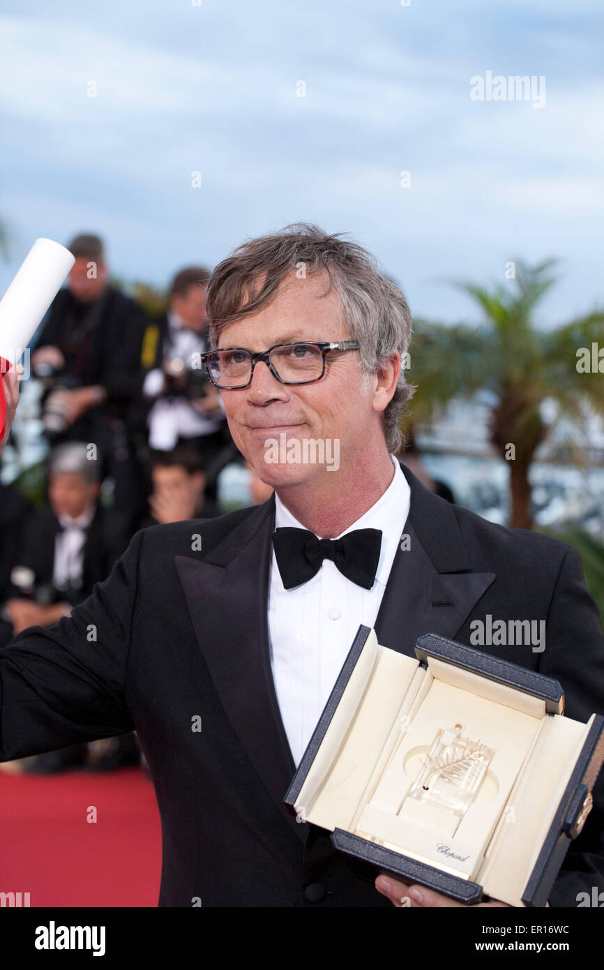 Cannes, France. 24th May, 2015. Director Tod Haynes accepts the award ...