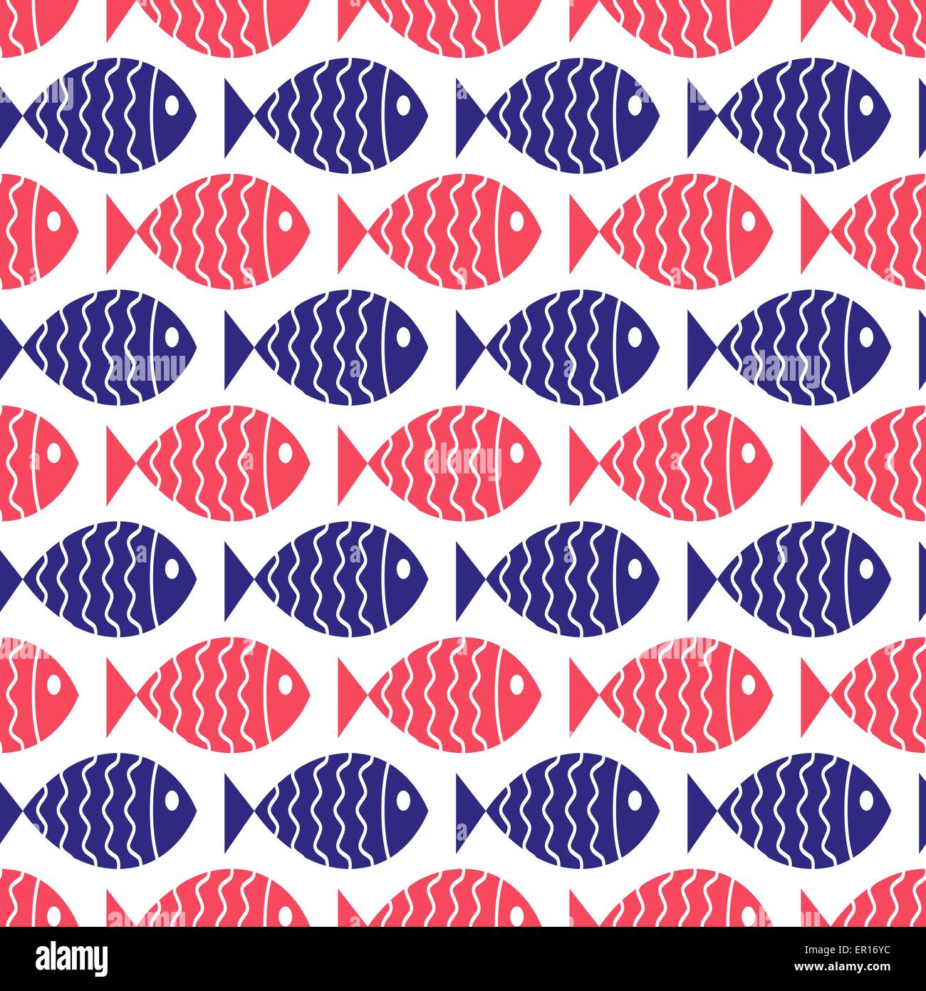 Seamless nautical pattern with fish Stock Vector Image & Art - Alamy