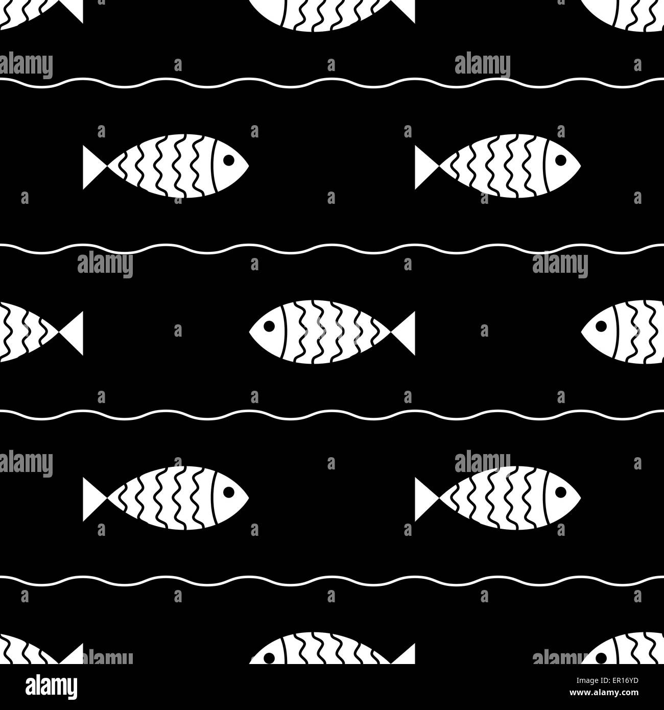 Seamless nautical pattern with fish Stock Vector Image & Art - Alamy