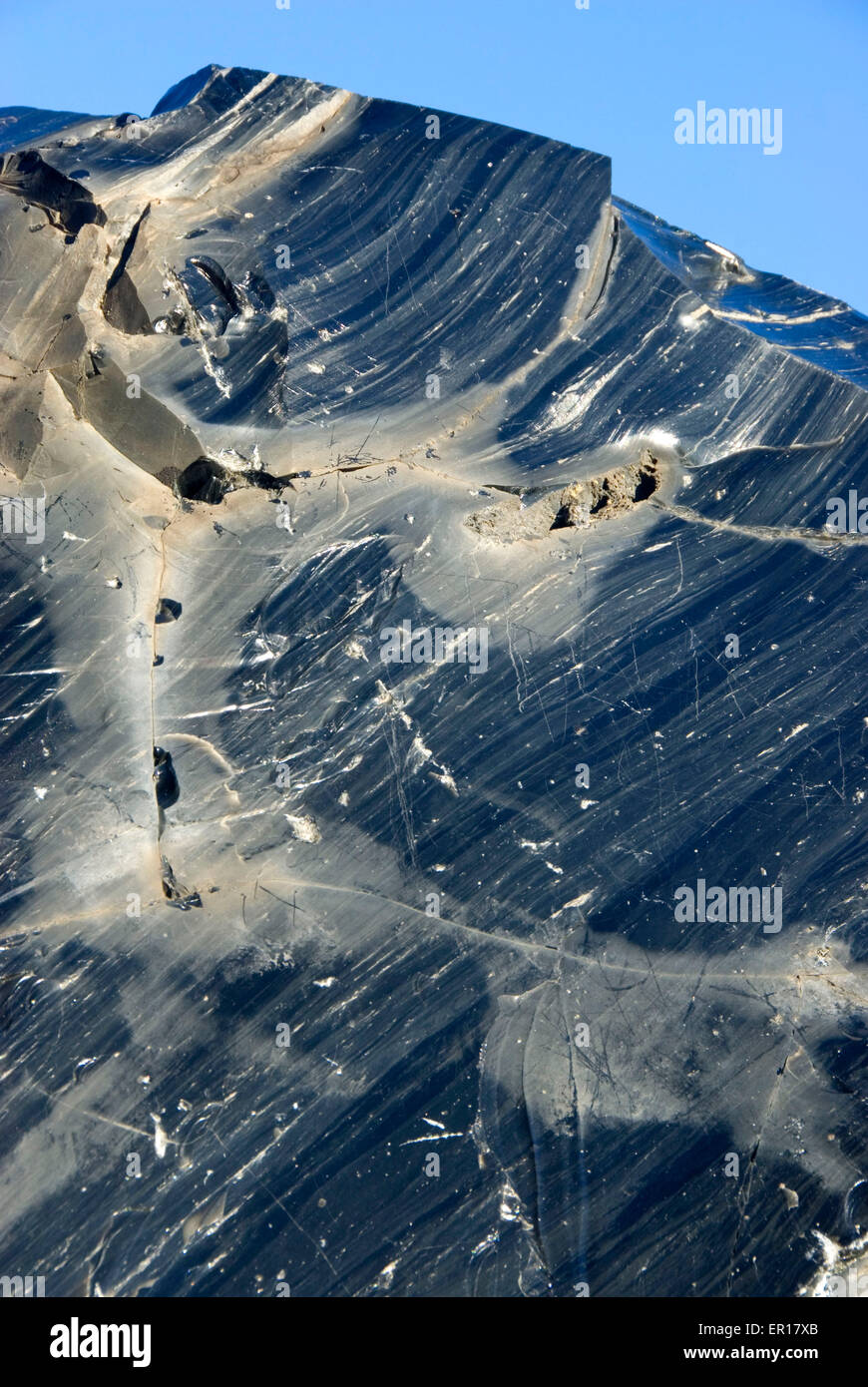 Obsidian along Obsidian Flow Trail, Newberry National Volcanic Monument, Oregon Stock Photo - Alamy