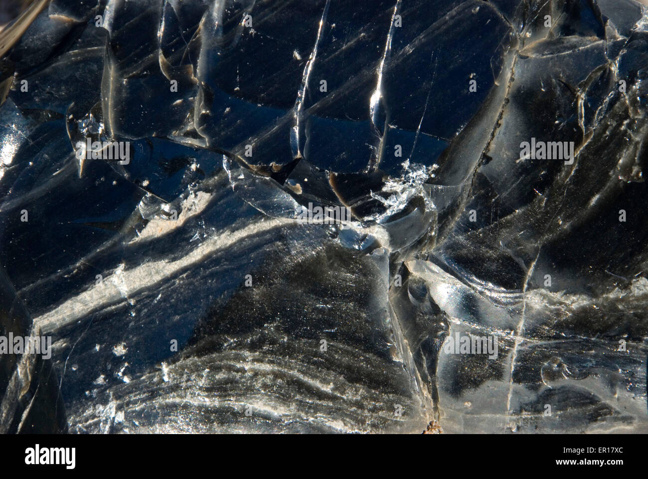 Obsidian along Obsidian Flow Trail, Newberry National Volcanic Monument, Oregon Stock Photo - Alamy