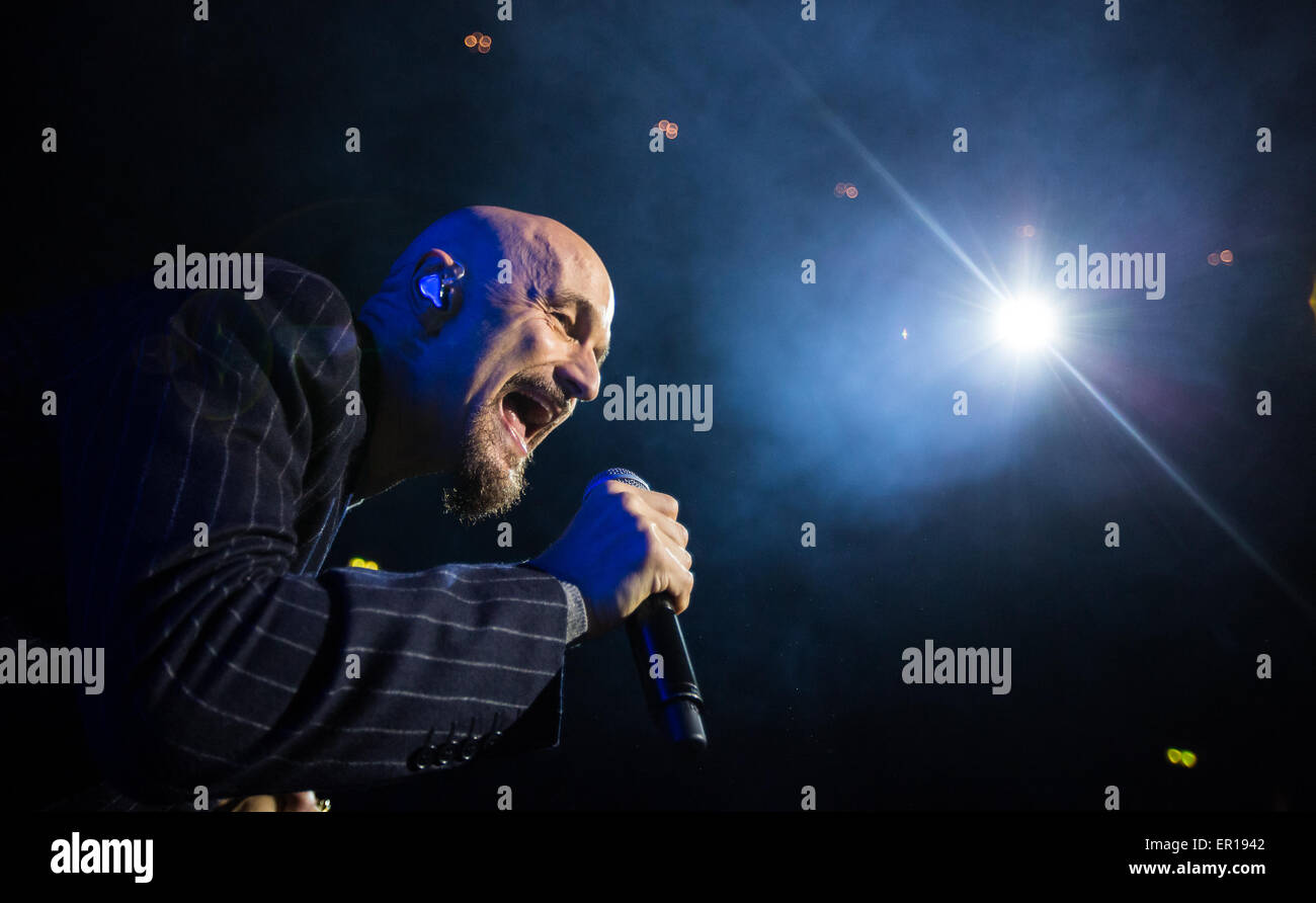 Rock band James, performing live on stage at the Royal Albert Hall ...
