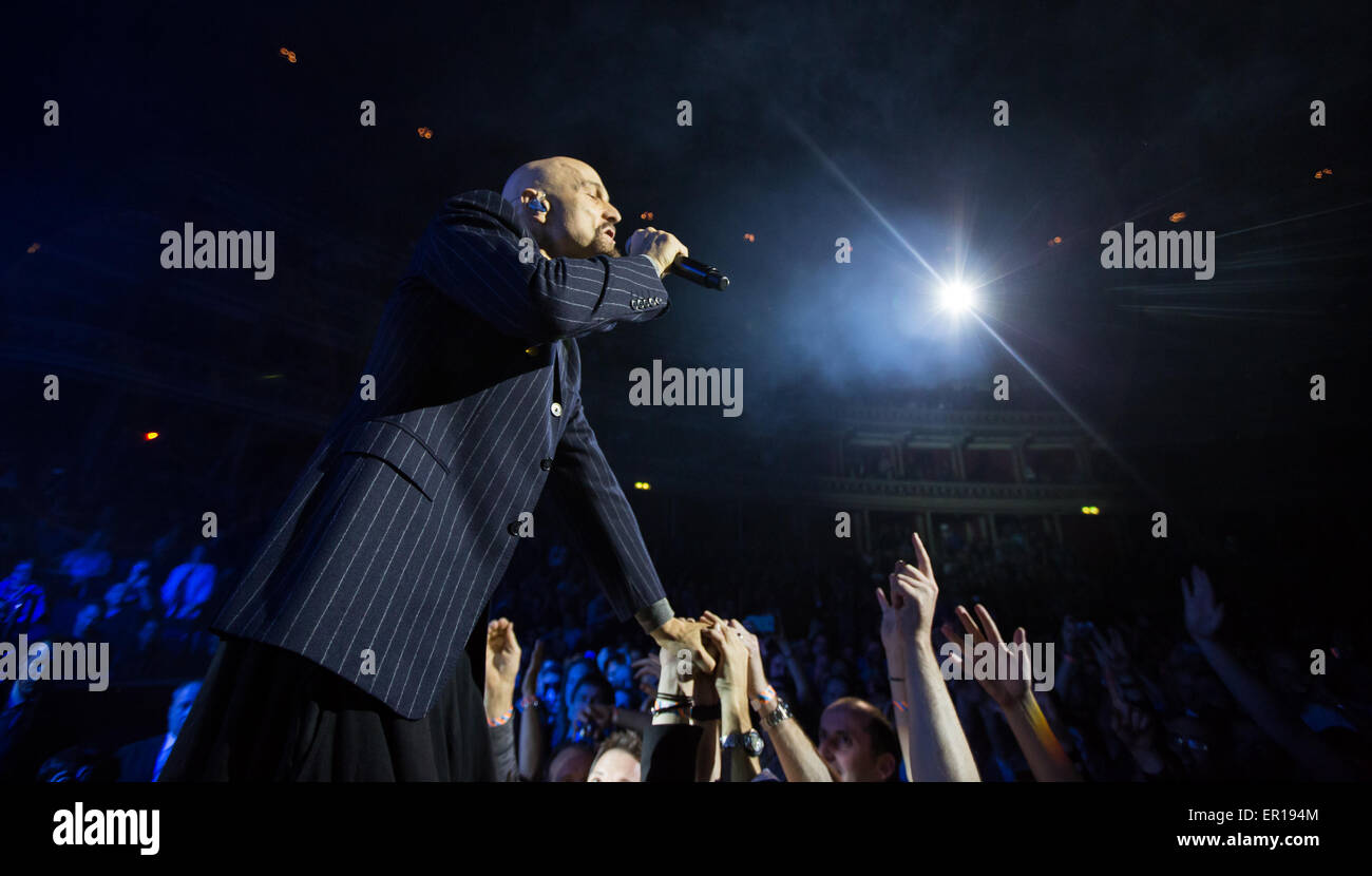 Rock band James, performing live on stage at the Royal Albert Hall ...