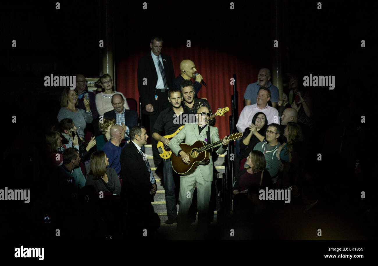 Rock band James, performing live on stage at the Royal Albert Hall ...