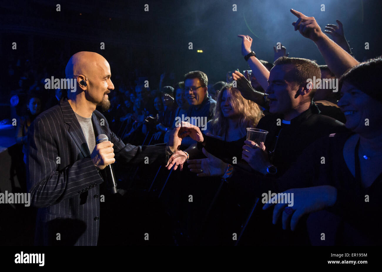 Rock band James, performing live on stage at the Royal Albert Hall ...