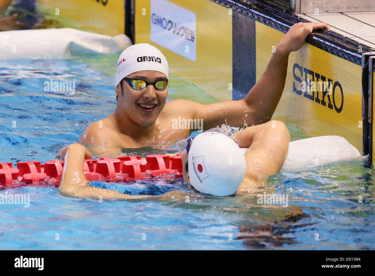Tokyo, Japan. 24th May, 2015. (L-R) Daiya Seto, Kosuke Hagino (JPN ...