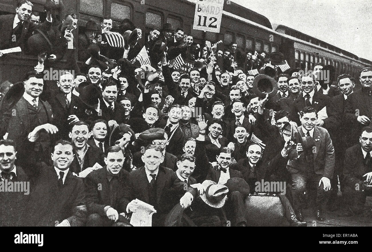 Are we Downhearted, No! - Men of the second draft leaving Long Island ...