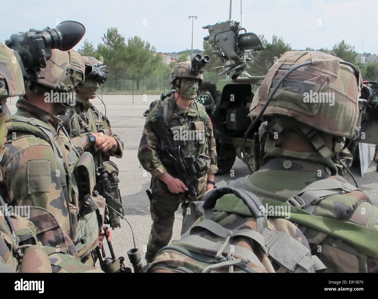 Aubagne, France. 29th Apr, 2015. Soldiers of the French Foreign Legion ...