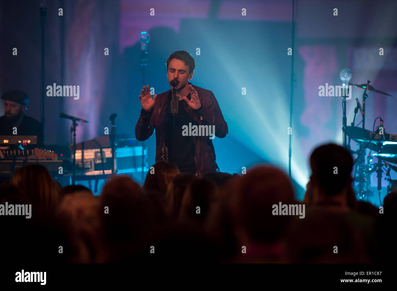 German singer Clueso performing live at Arne-Jacobsen-Foyer as part of ...