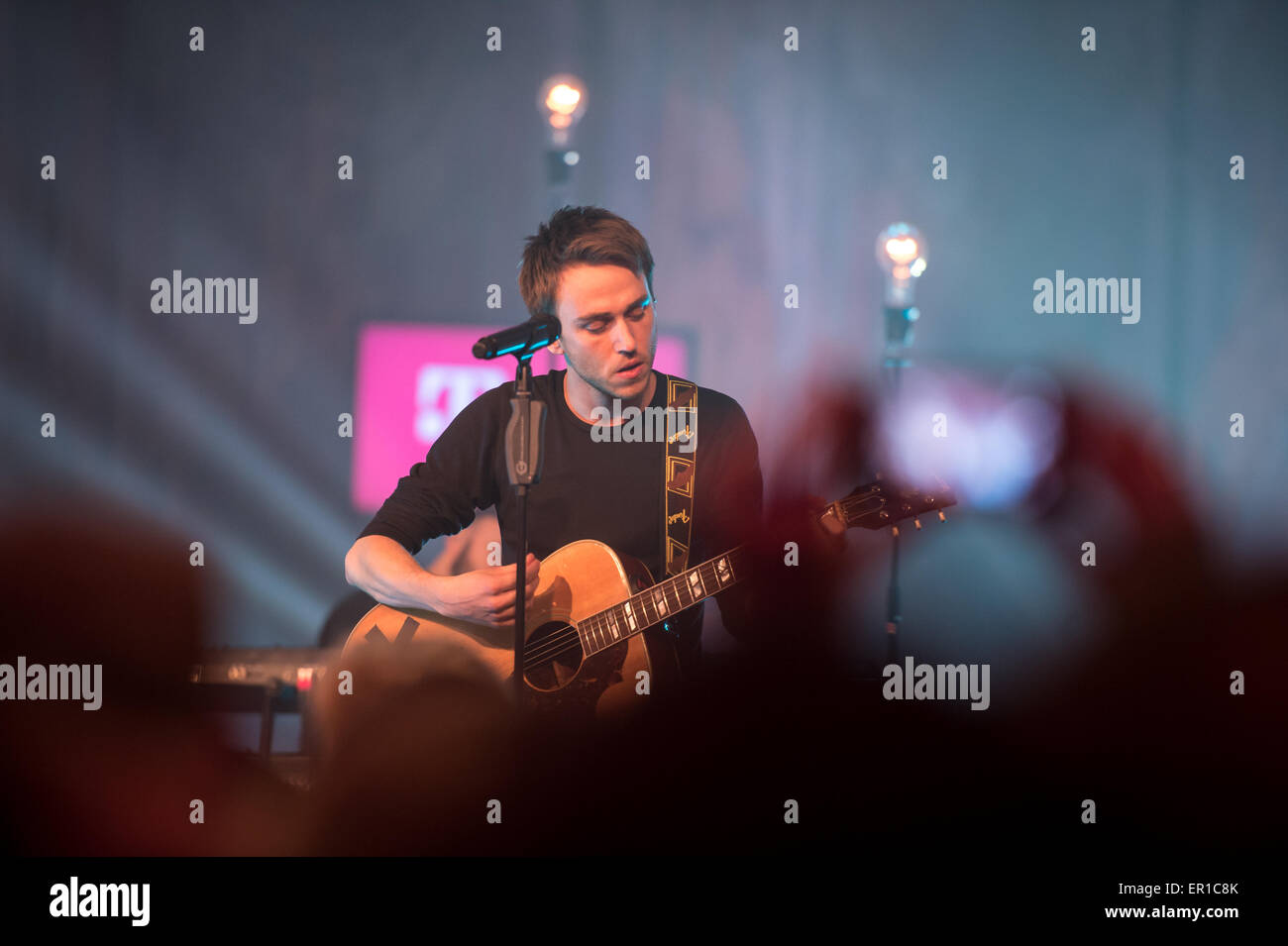 German singer Clueso performing live at Arne-Jacobsen-Foyer as part of ...