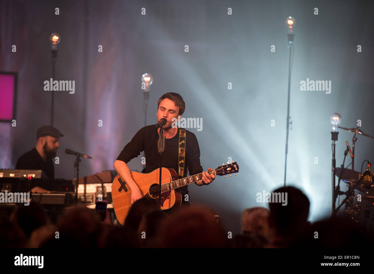 German singer Clueso performing live at Arne-Jacobsen-Foyer as part of ...