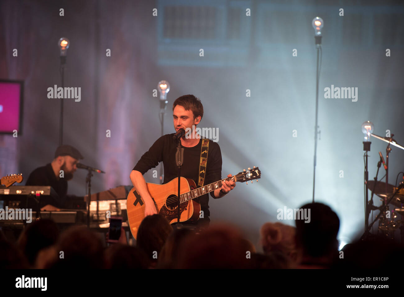 German singer Clueso performing live at Arne-Jacobsen-Foyer as part of ...