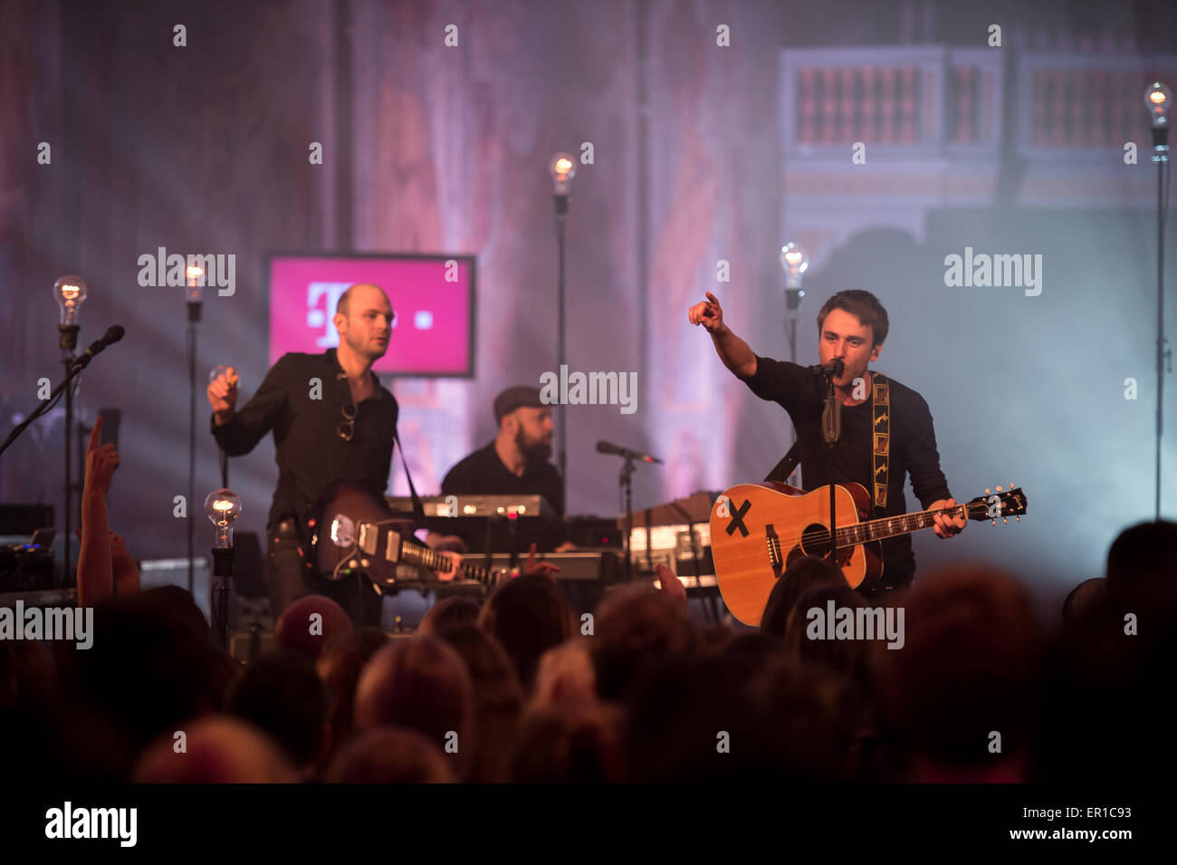 German singer Clueso performing live at Arne-Jacobsen-Foyer as part of ...