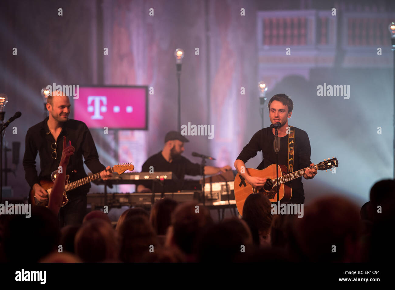 German singer Clueso performing live at Arne-Jacobsen-Foyer as part of ...