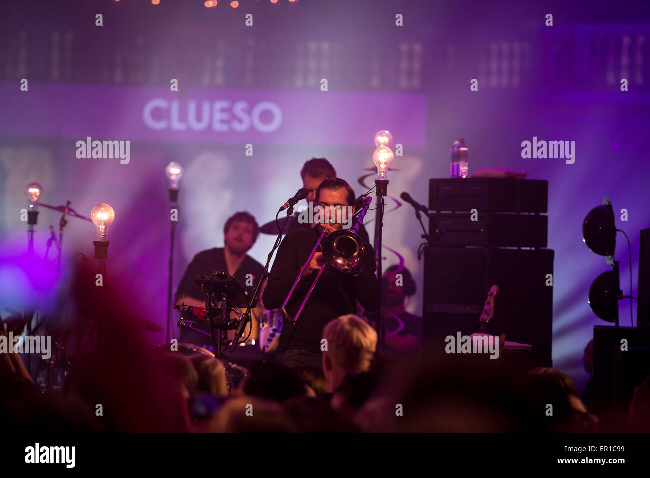 German singer Clueso performing live at Arne-Jacobsen-Foyer as part of ...