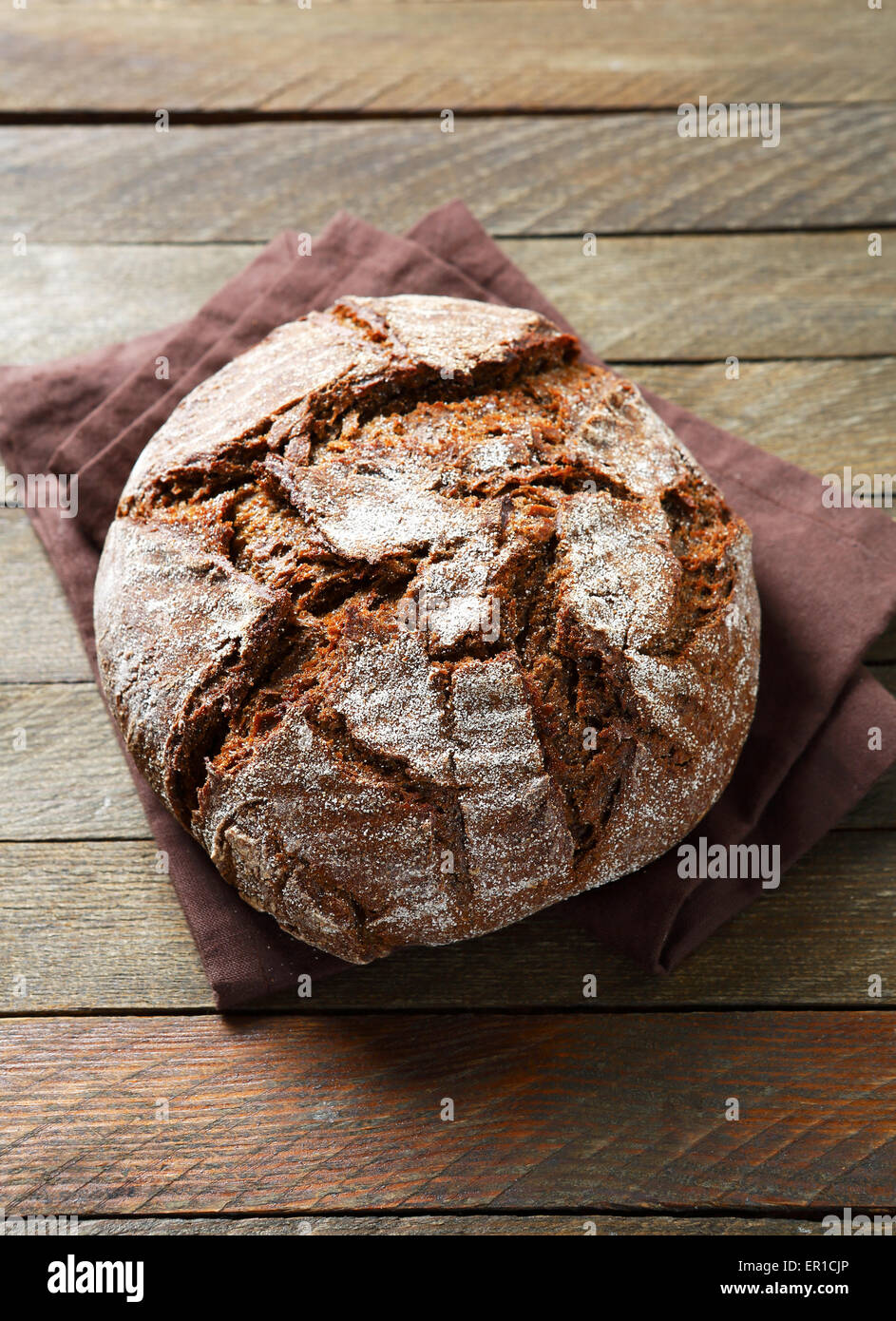 Bread on a napkin, food Stock Photo - Alamy