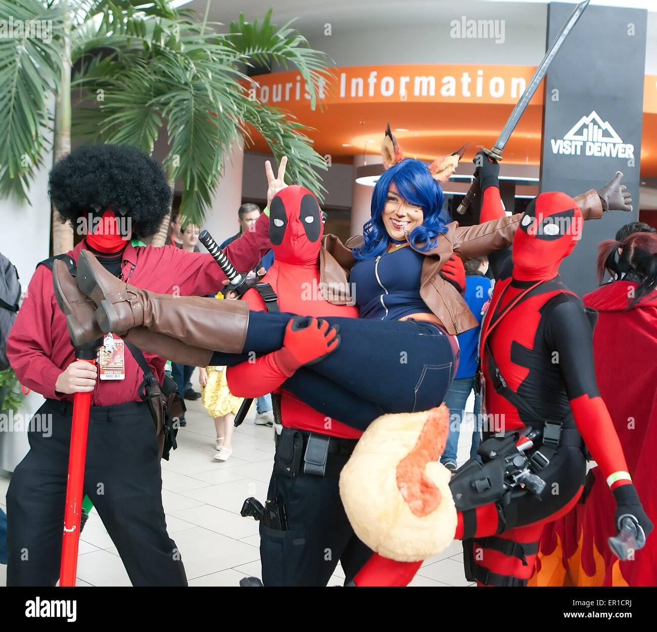 Denver, Colorado, USA. 24th May, 2015. Denver Comic Con fans show up in ...