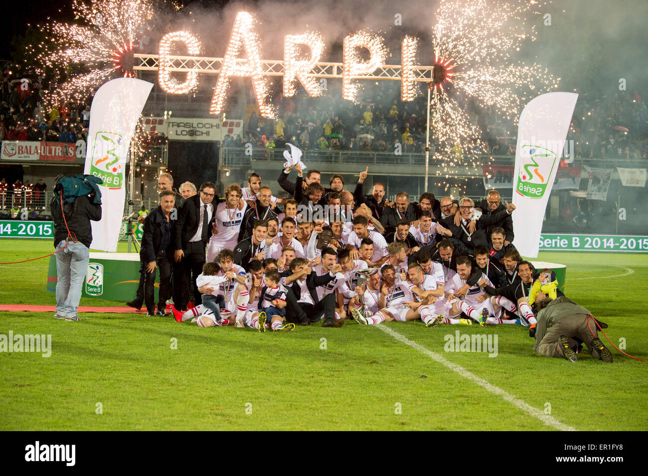 Carpi, Italy. 22nd May, 2015. Carpi team group Football/Soccer ...