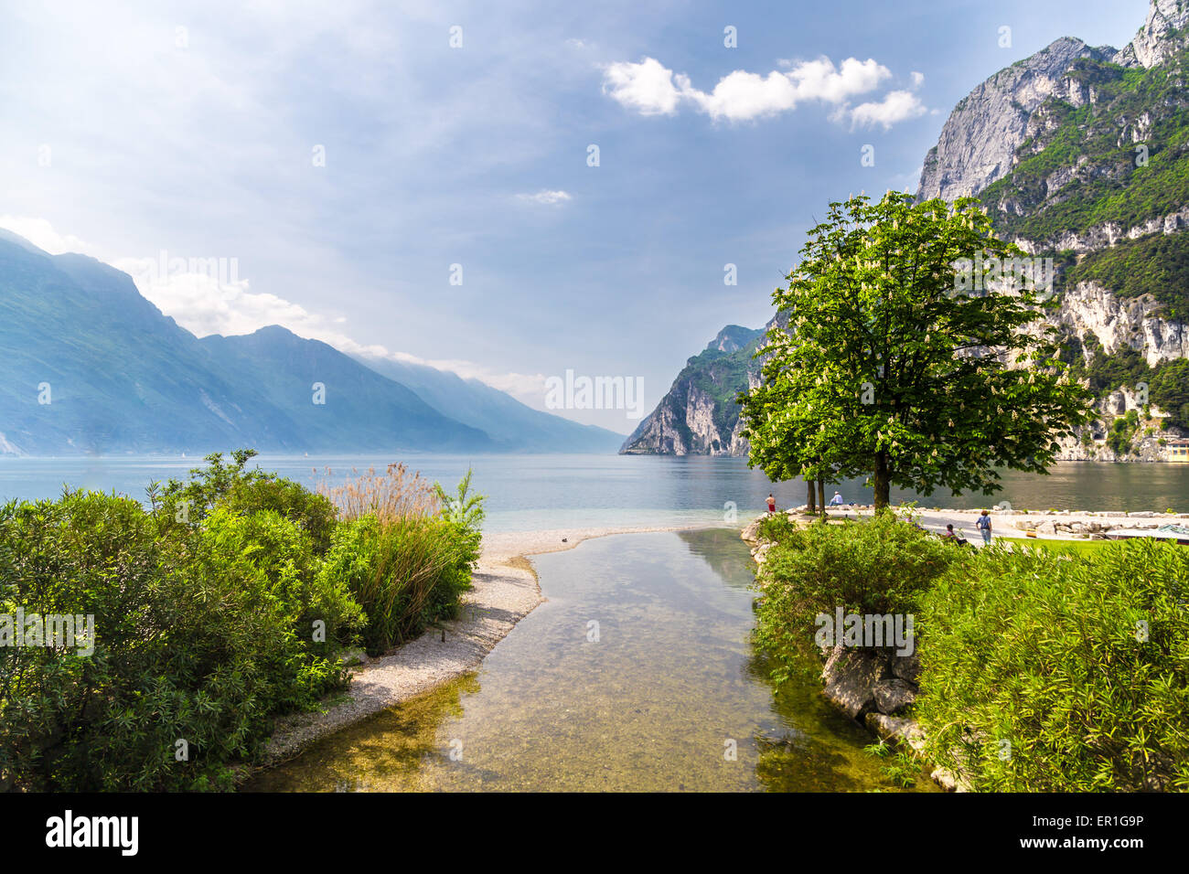a spring morning at the Lake of Garda, Italy Stock Photo - Alamy