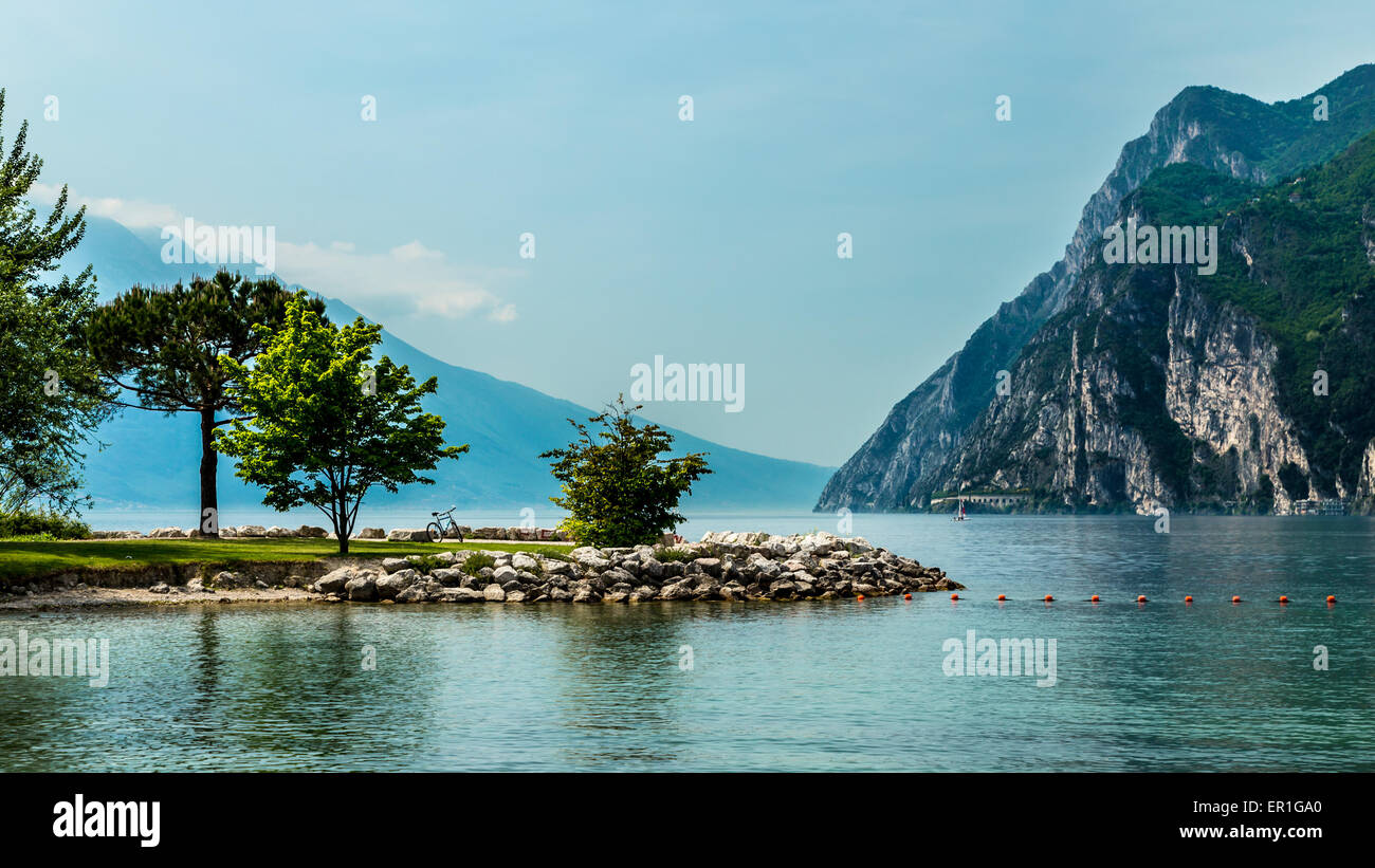 a spring morning at the Lake of Garda, Italy Stock Photo - Alamy