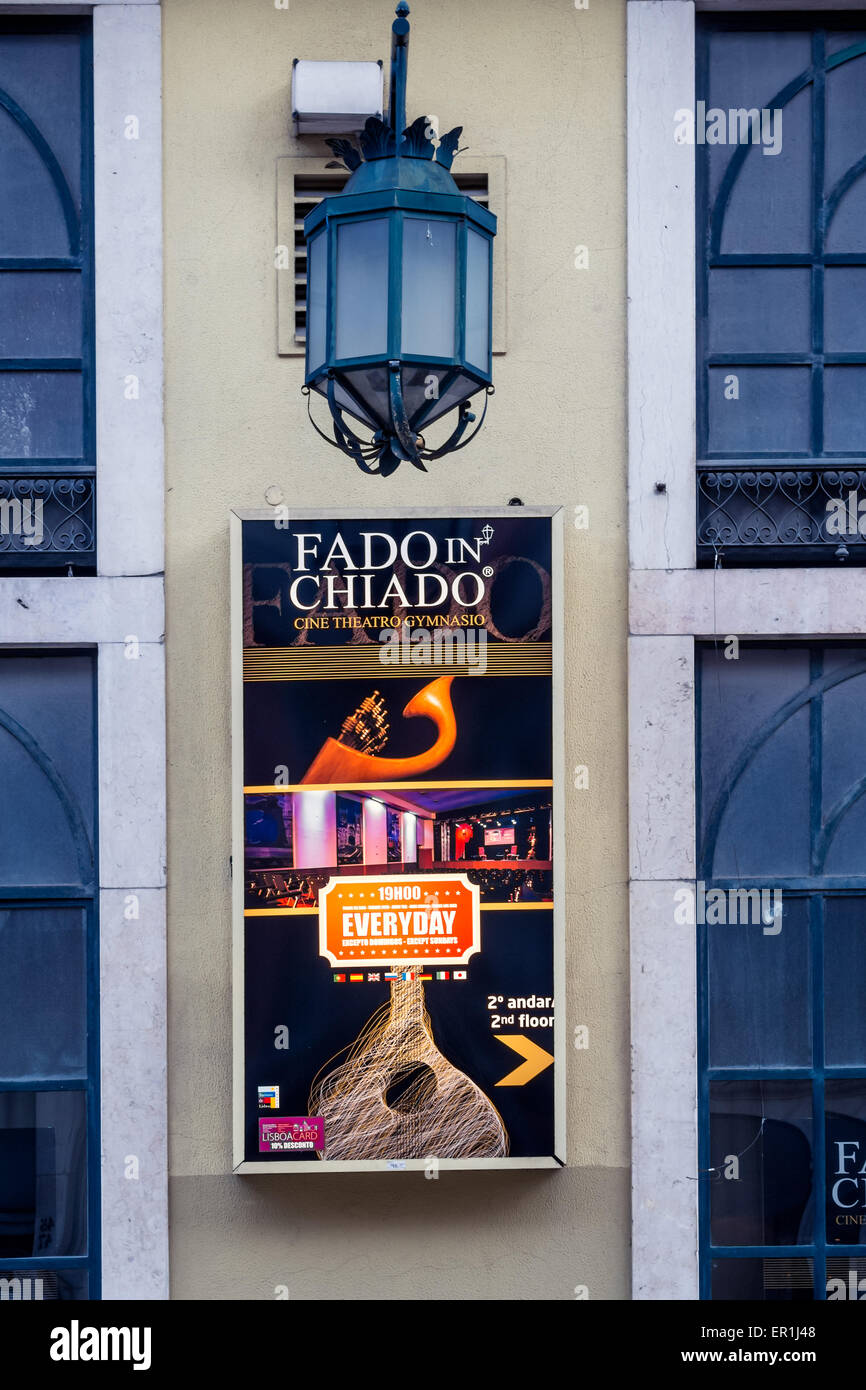 LISBON, PORTUGAL - MARCH 05, 2015: Poster for Fado in Chiado musical ...
