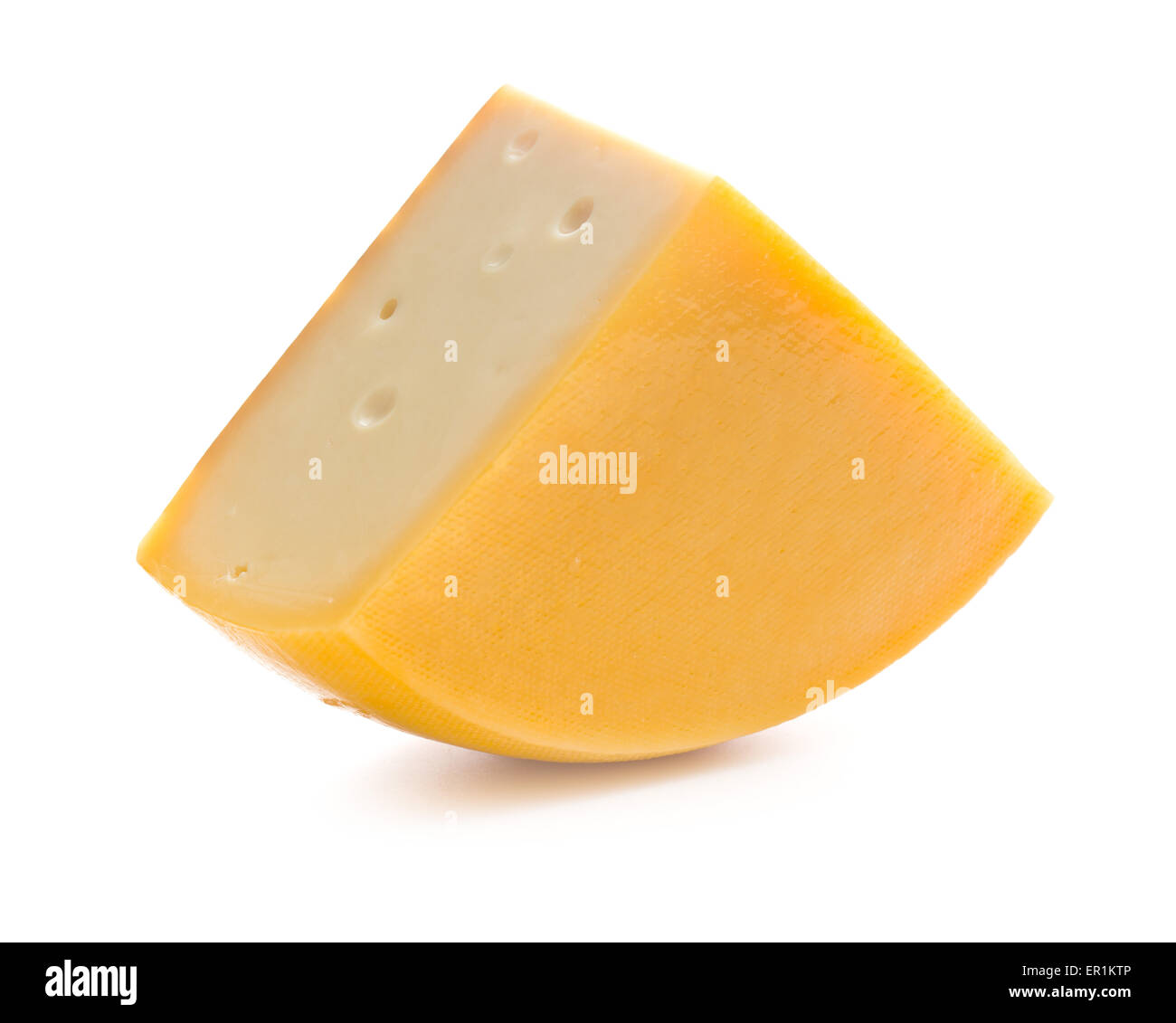 block of edam cheese on white background Stock Photo - Alamy