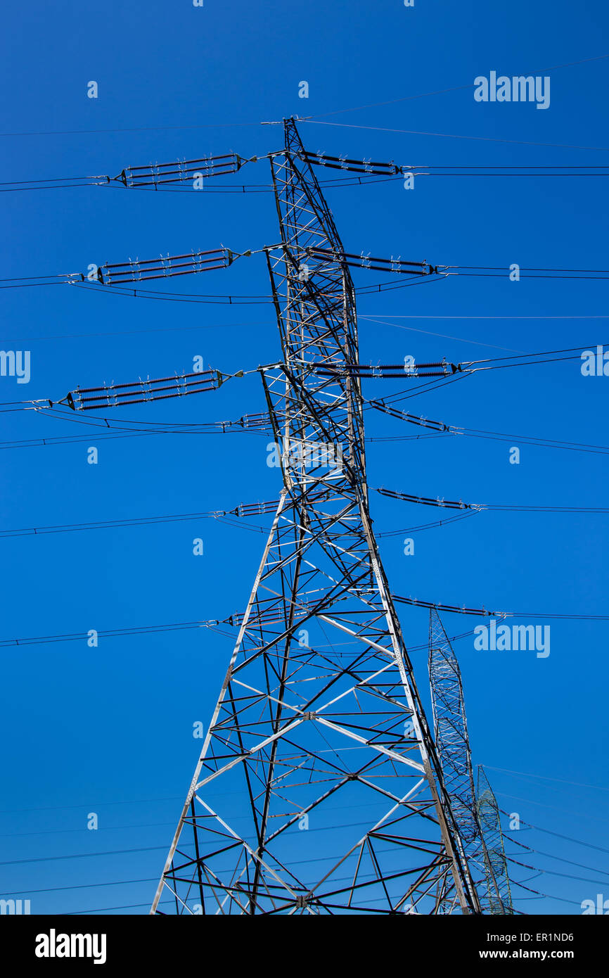 The powerlines at the power station in Poland Opole Stock Photo - Alamy