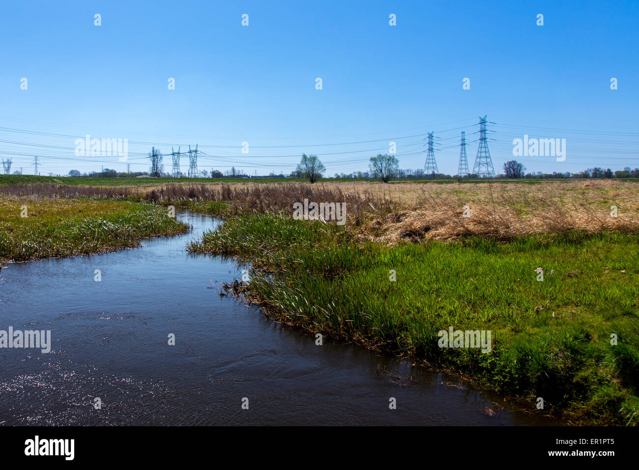 The powerlines at the power station in Poland Opole Stock Photo - Alamy