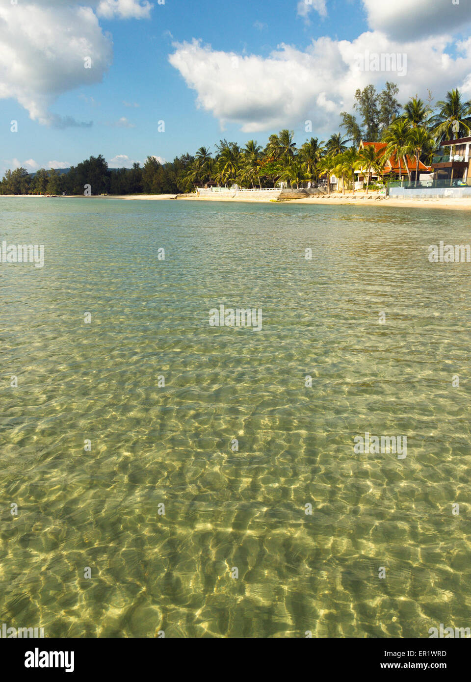 view of tropical, romantic beach. summer holidays resort Stock Photo ...