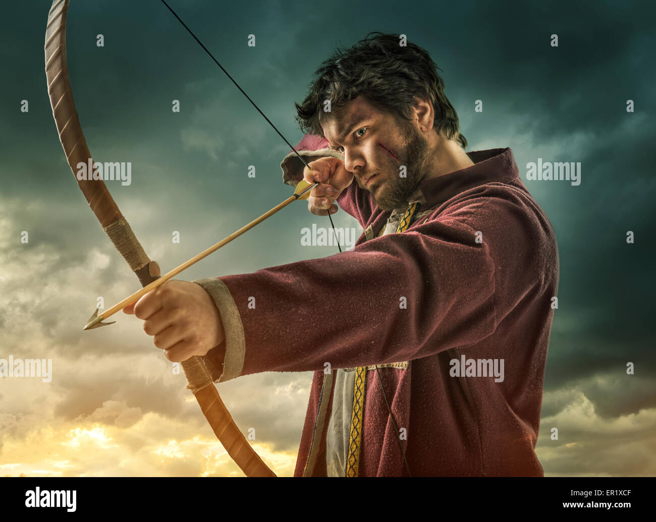The men's archery target - close Stock Photo - Alamy