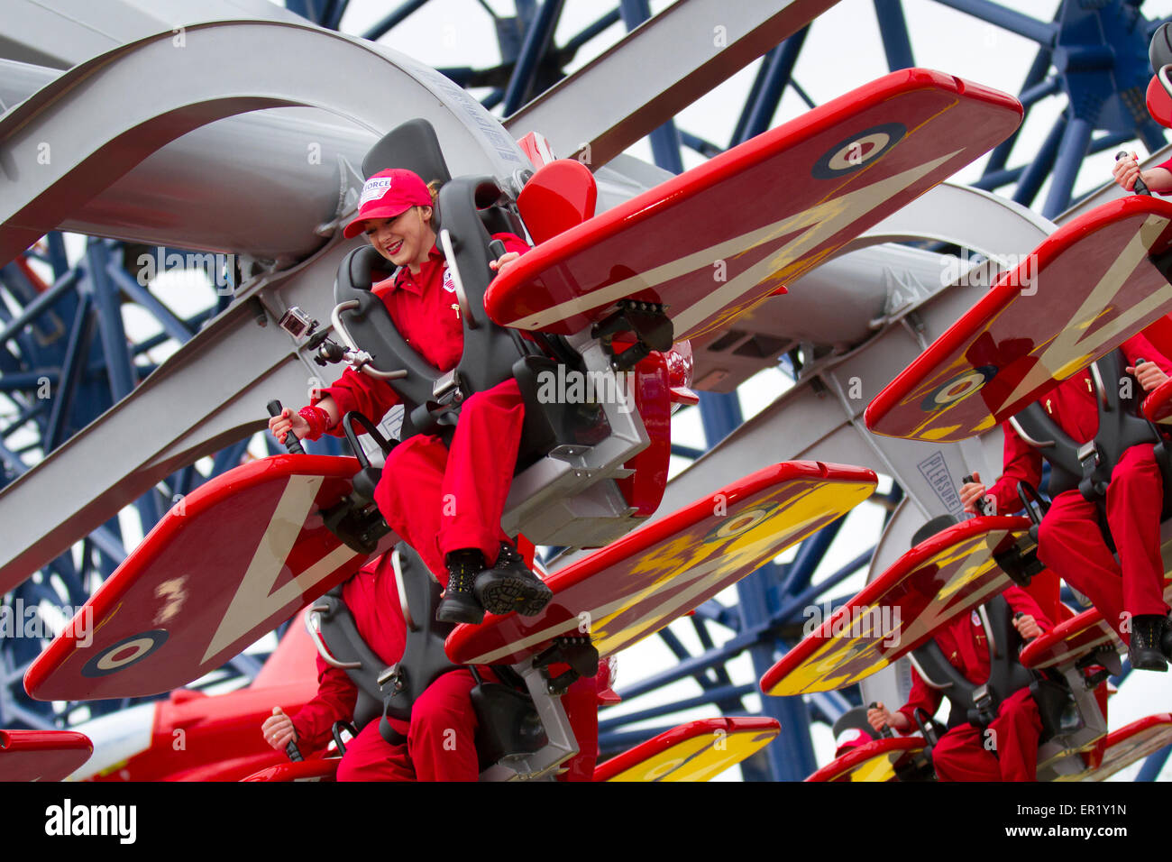 Red Arrow Sky Force Opens Blackpool Pleasure beach amusement Park ...