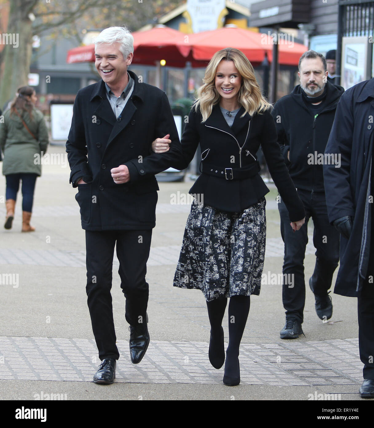 Amanda Holden and Phillip Schofield filming This Morning on the ...