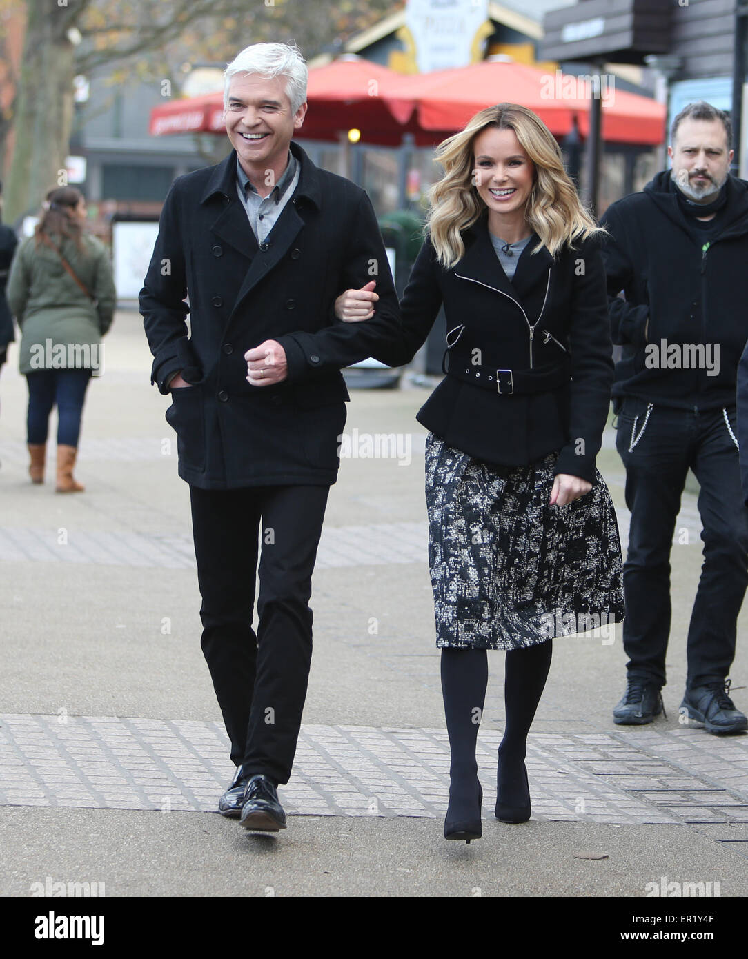 Amanda Holden and Phillip Schofield filming This Morning on the ...