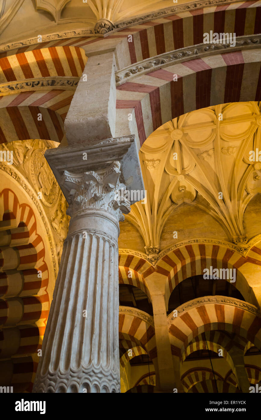 Cordoba, Cordoba Province, Andalusia, southern Spain. Interior of La ...