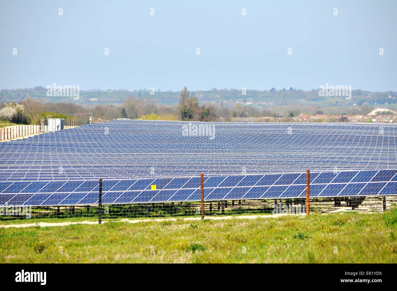 Solar farm at Bassingbourn, England Stock Photo - Alamy