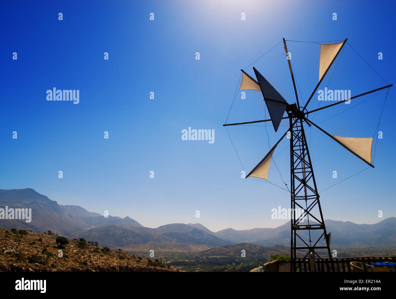 Old broken windmill (Crete, Greece Stock Photo - Alamy