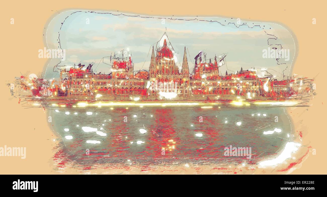Parliament budapest hungary budapest Stock Vector Images - Alamy