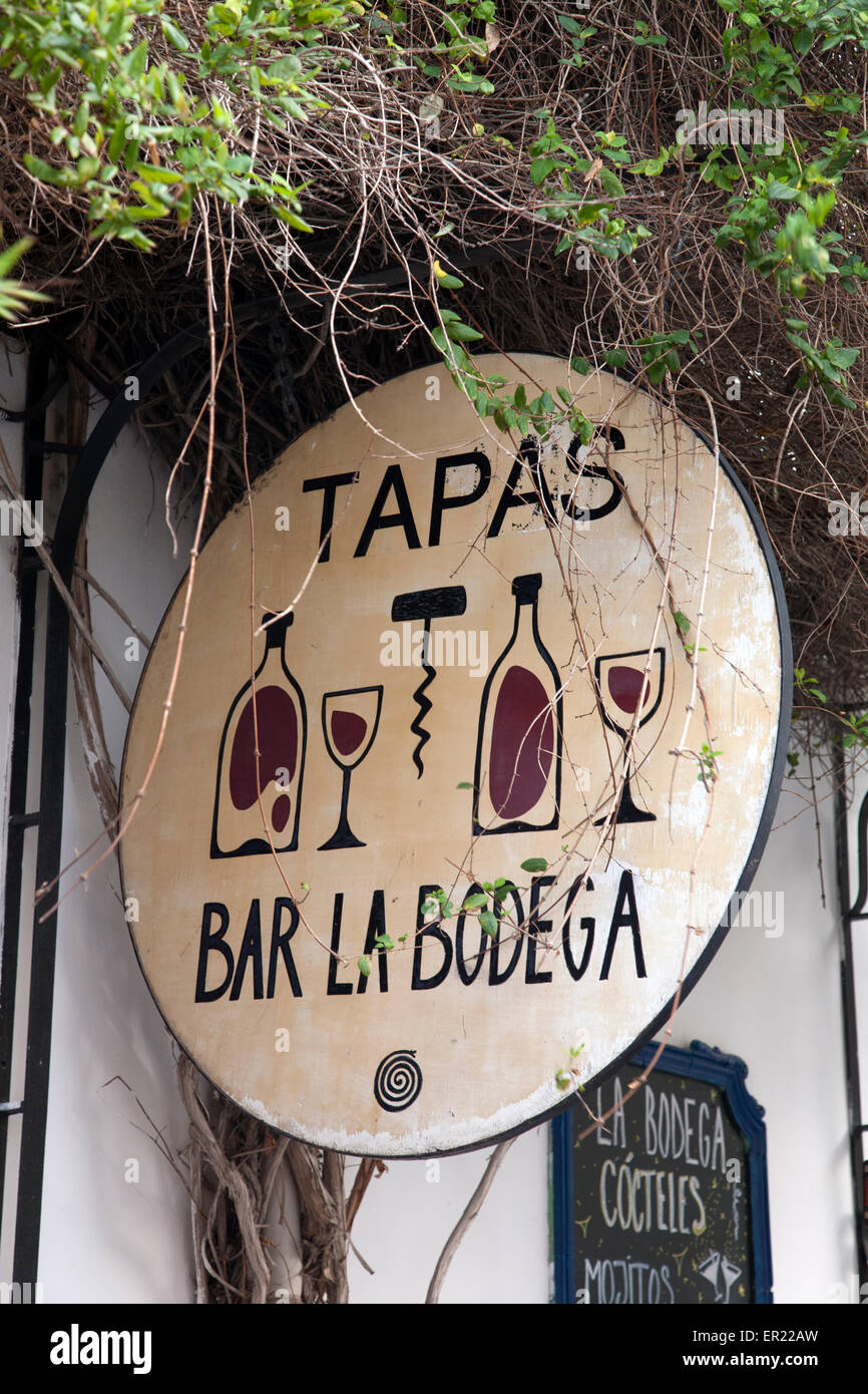 Bar La Bodega Sign; Ibiza; Balearic Islands; Spain Stock Photo - Alamy