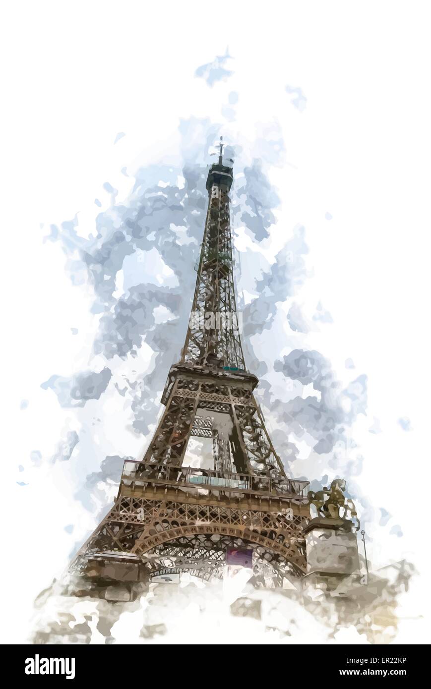 Sunset eiffel tower paris Cut Out Stock Images & Pictures - Alamy