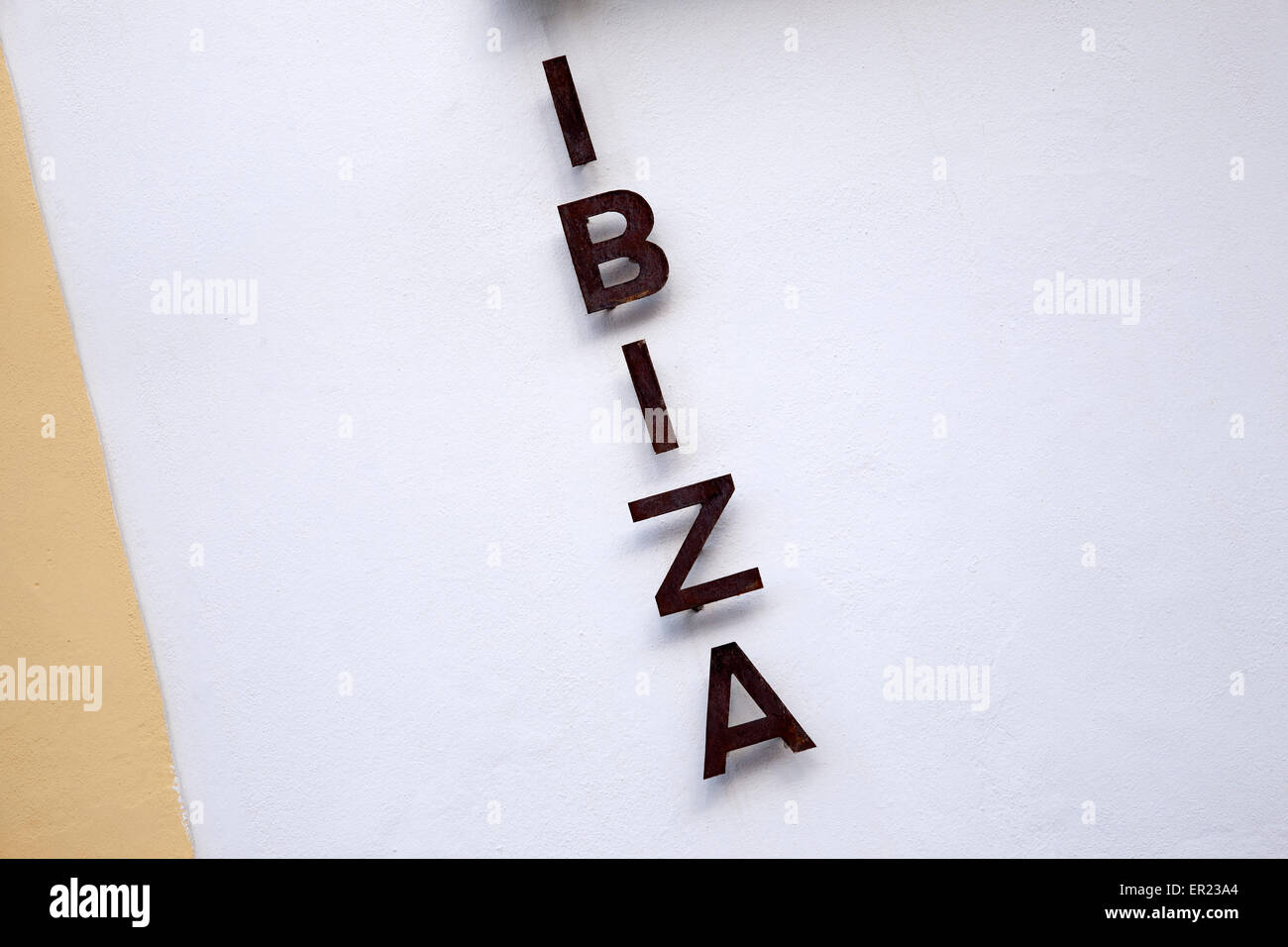 Ibiza Sign against White Wall Stock Photo - Alamy