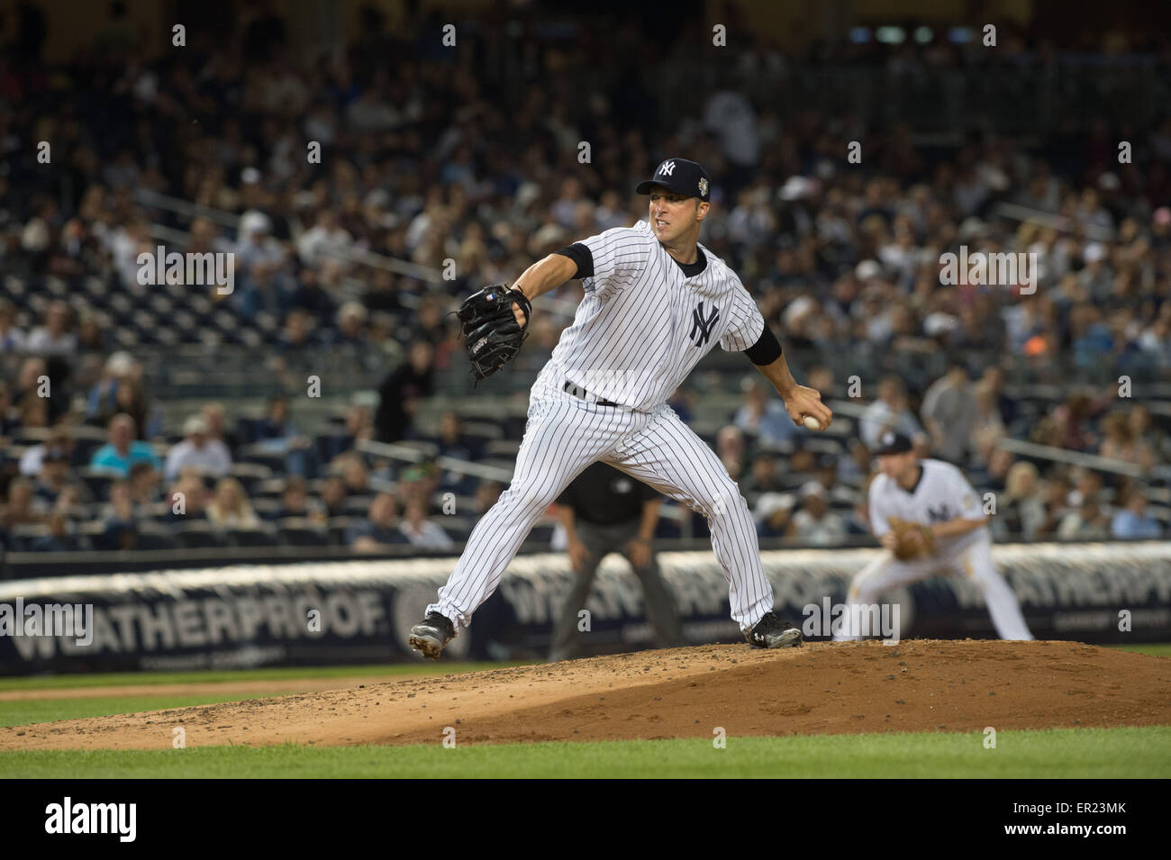 Bronx, New York, USA. 24th May, 2015. Yankees' pitcher CHRIS CAPUANO on ...
