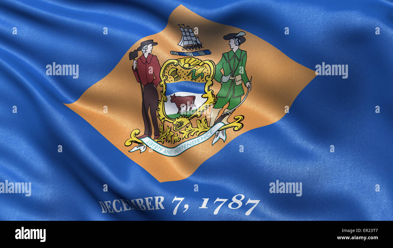 US state flag of Delaware Stock Photo - Alamy