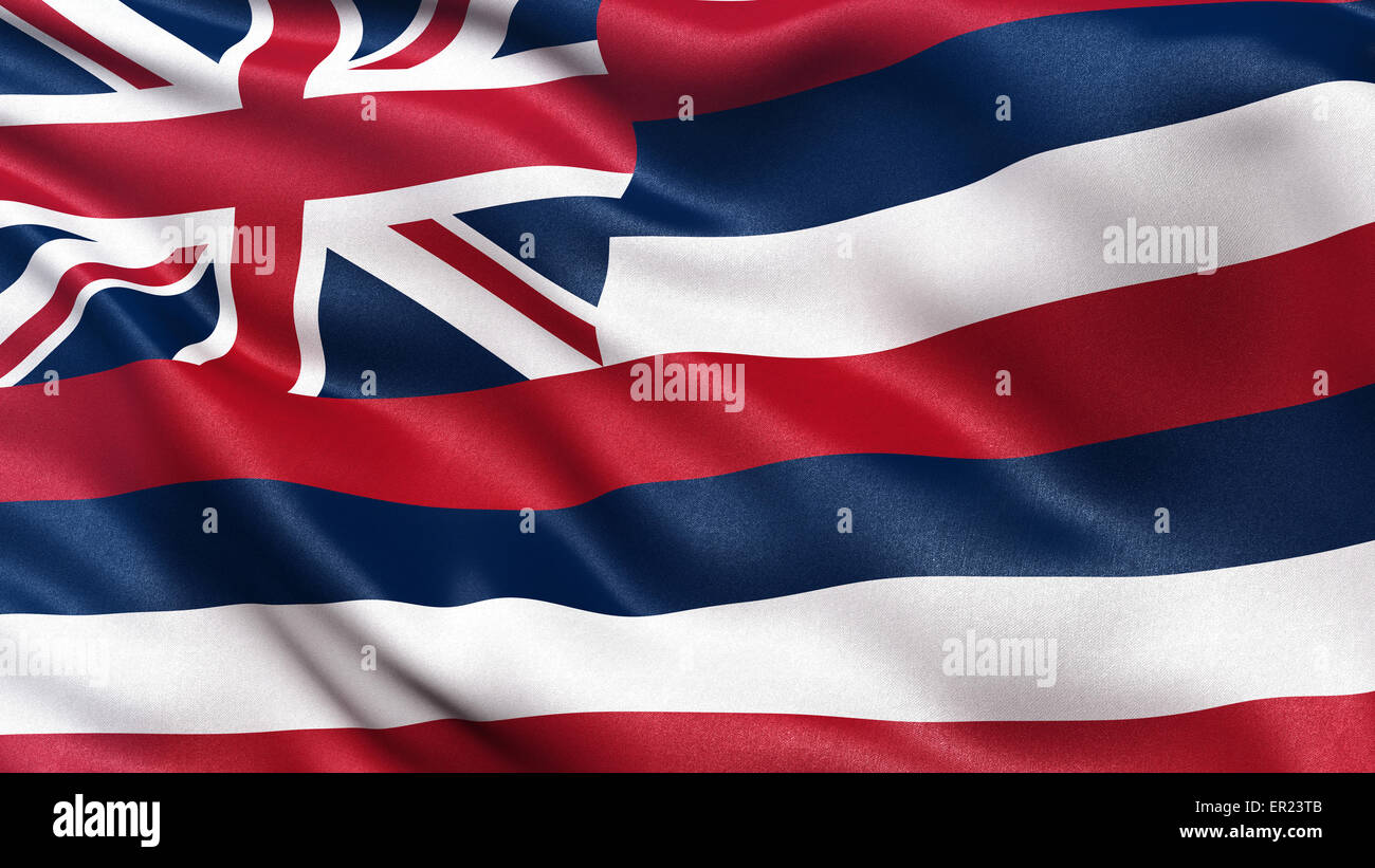 US state flag of Hawaii Stock Photo - Alamy