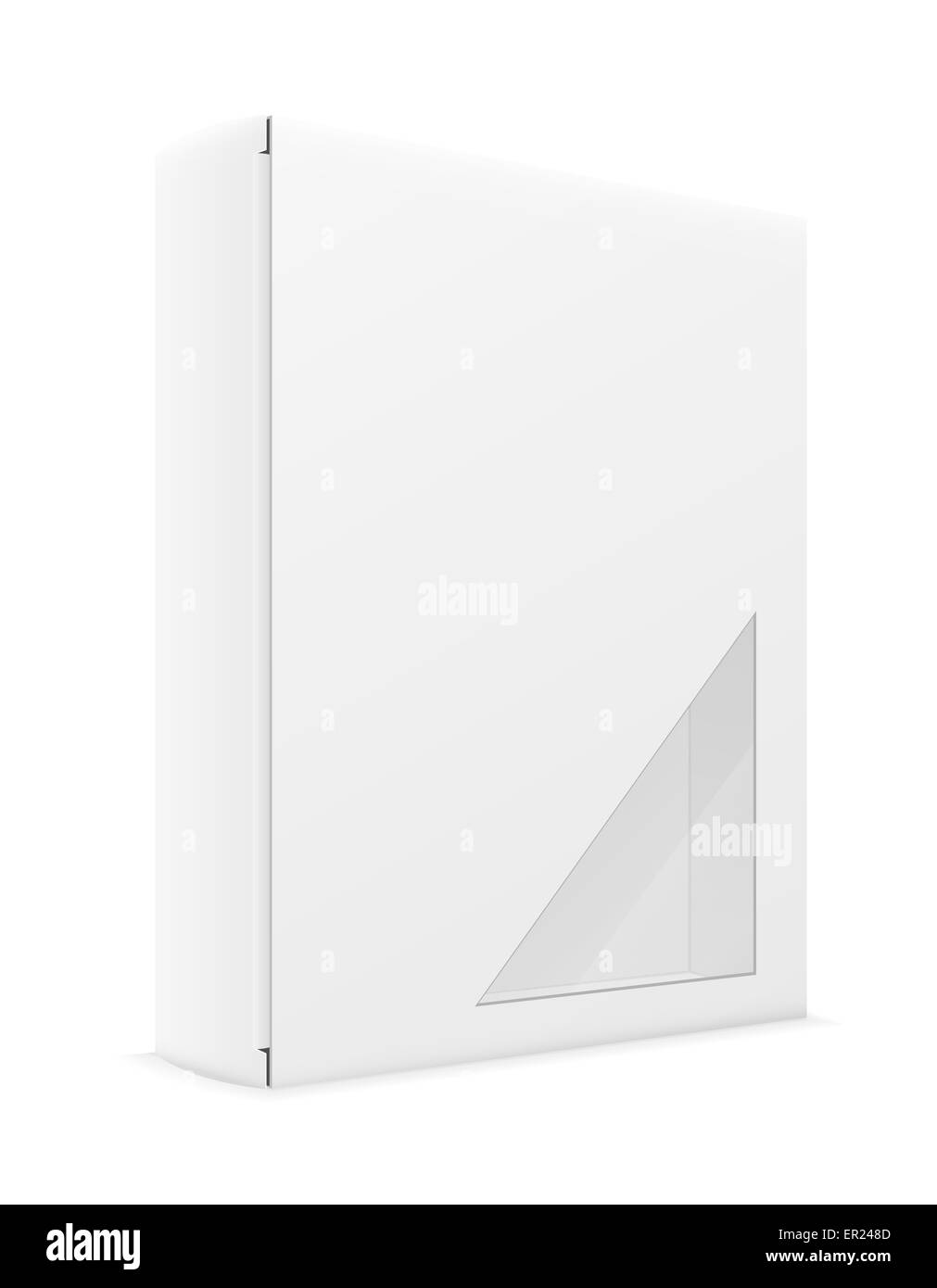 white paper carton box packing illustration isolated on background ...